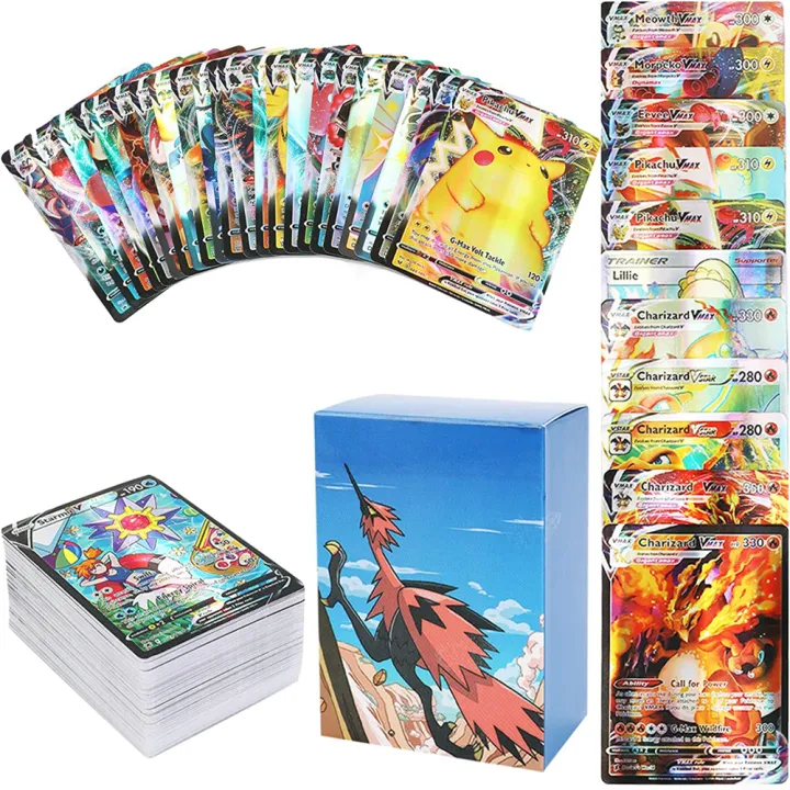 Morals 100pcs English Pokemon Cards Box Shining VSTAR V VMAX Card ...