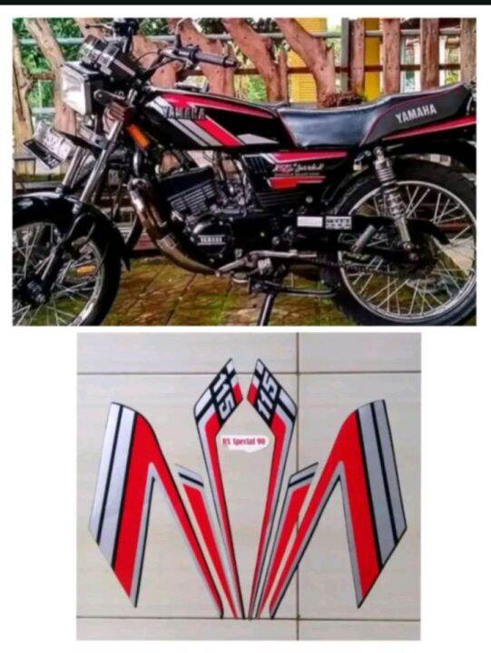 STIKER STRIPING LIS BODY YAMAHA RX KING SPESIAL 90 1990 MERAH SILVER STANDAR | Lazada Indonesia