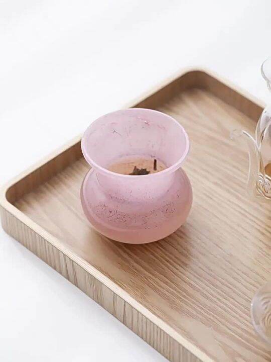 Spot parcel post Glass Jianshui Japanese Style Glaze Crystal Tea Basin ...