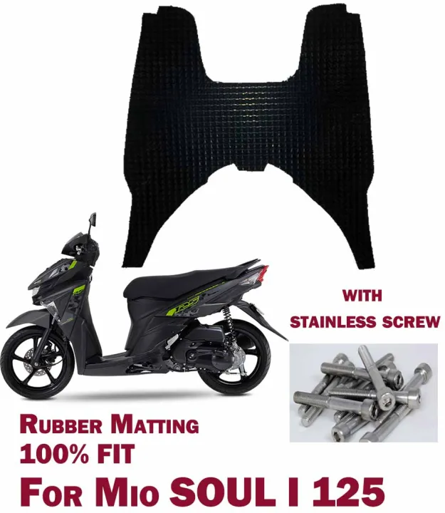 Mio Soul i 125 / MSI 125 Rubber matting With Stainless Screw | Lazada PH