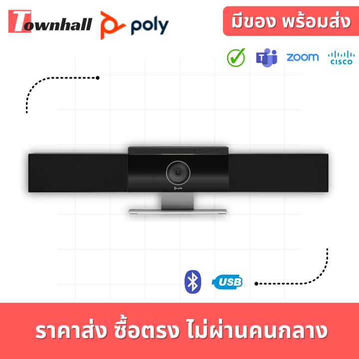 Polycom Studio Premium USB Video Bar อุปกรณ์สำหรับการประชุมออนไลน์ระดับ ...