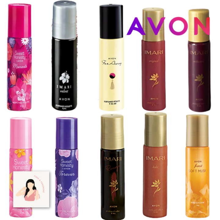 AVON Purse Concentrates Rollete FAR AWAY IMARI VELVET, SEDUCTION ...