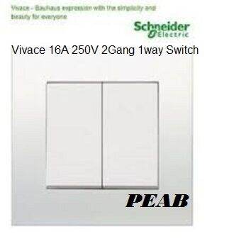 Schneider Vivace KB32/1 16A 250V 2Gang 1way Switch | Lazada