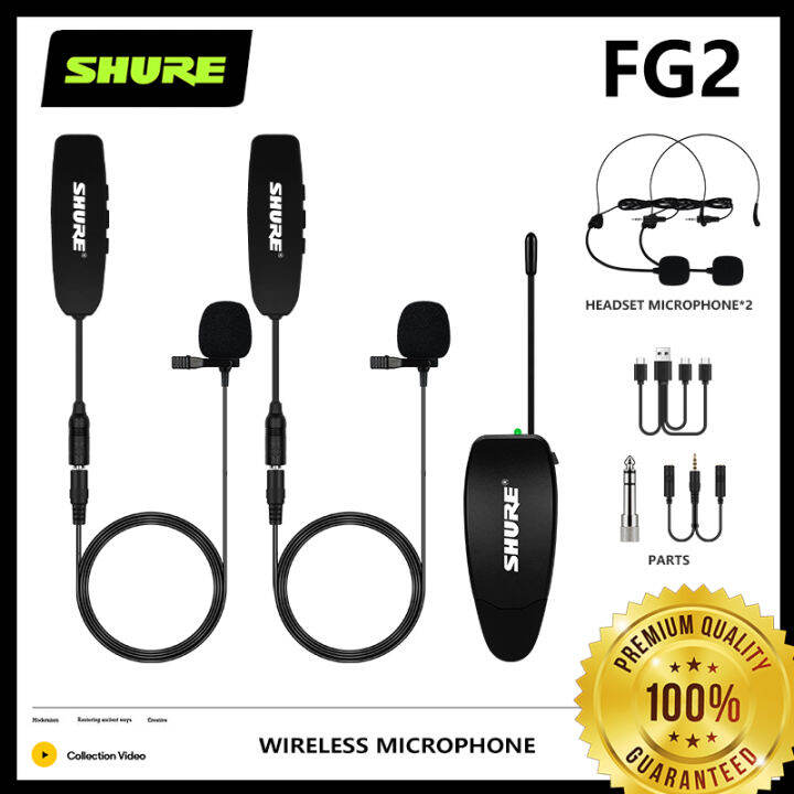 SHURE FG-1 FG-2 wireless microphone original Have lapel mic and Headset ...