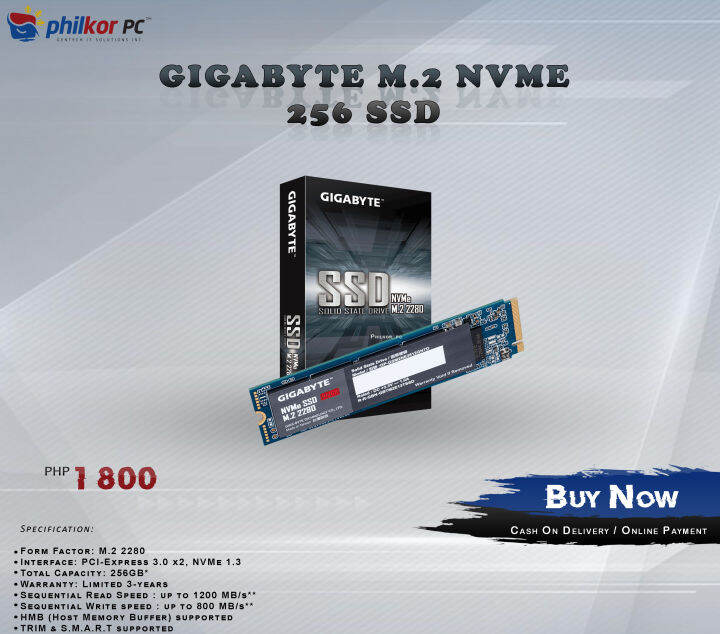 GIGABYTE M.2 NVME 256 M.2 | Lazada PH