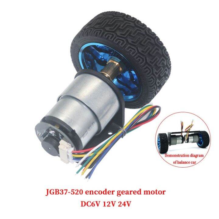 OOEK-Jgb37-520 Encoder Motor Smart Car Motor Dc 6v 12v 24v Small Motor Car Kit Speed Motor ...