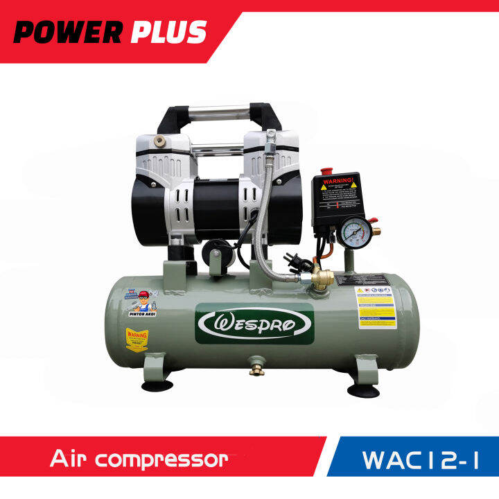 Power Plus WESPRO Air Compressor WAC12-1 Silent Type Oil Less Heavy ...
