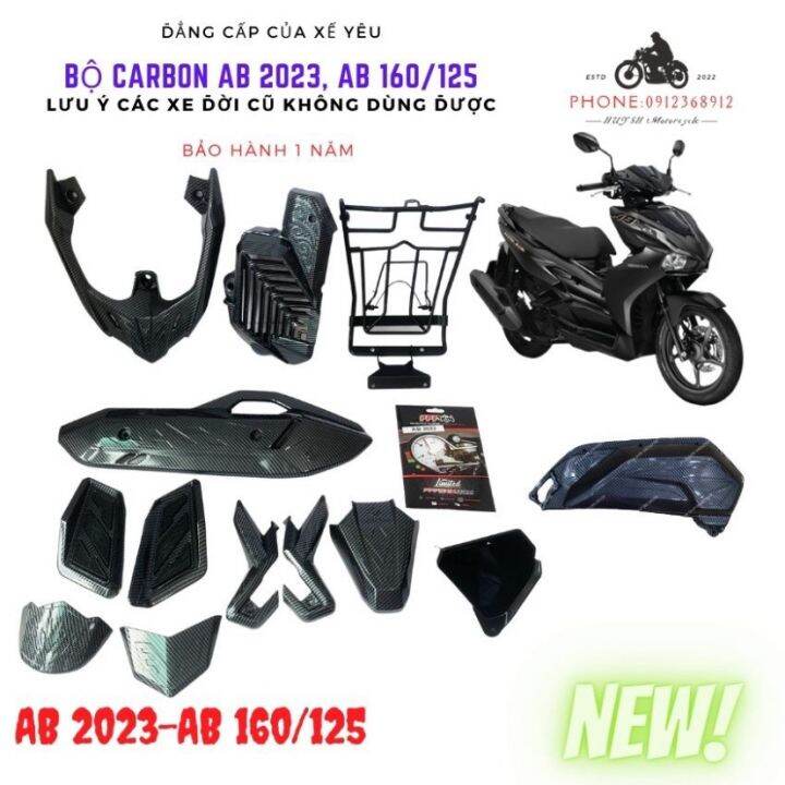 [AB 2022 Mới - AB 2023] Bộ Phụ kiện ốp xe AirBlade AB 2022 Mới - AB ...