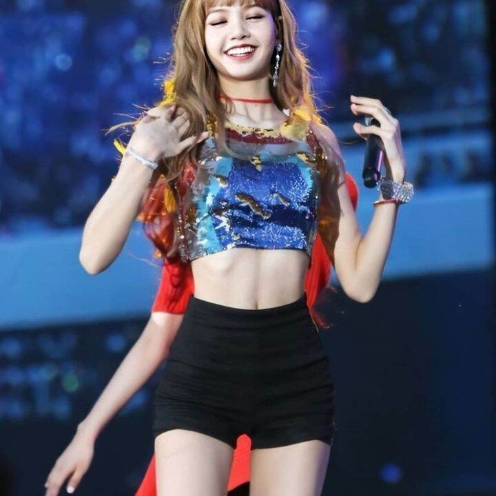 Lisa With Trousers And The Women Dance Blackpink Korea Safety Of Tall Waist A Word Render Black ...