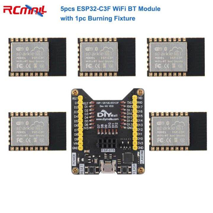 Rcmall Esp32 C3f Wifi โมดูลบีที32บิต Risc V โปรเซสเซอร์แบบแกนเดี่ยว
