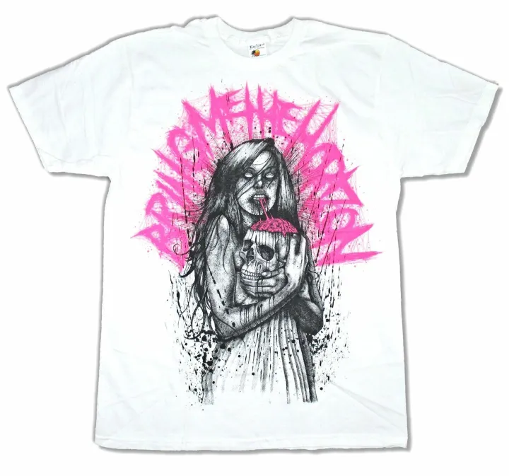 2022 NEW Bring Me The Horizon Zombie Brain White T Shirt New Official ...