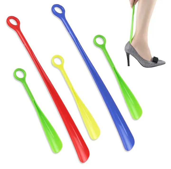 Plastic Extra Long Handle Shoe Horn Shoehorn Flexible Easy Sturdy Slip ...