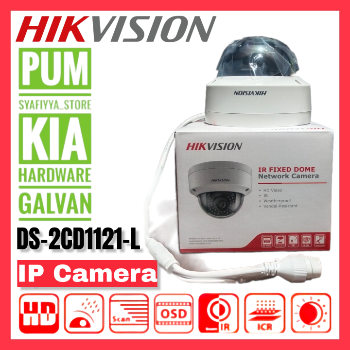 KAMERA CCTV IP INDOOR HIKVISION 2MP DS-2CD1121-I 2.8mm DOME INDOOR CAMERA GARANSI RESMI | Lazada ...