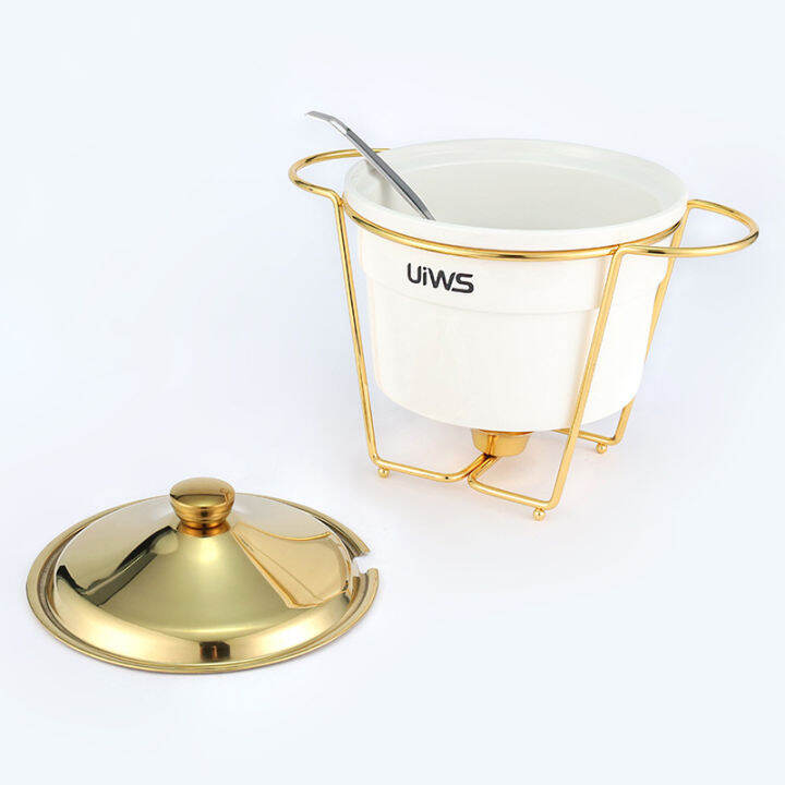 Kitchen Plus Chafing Dish Big Soup Ceramic with Stand and Ladle | Lazada PH