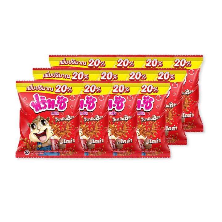 Frit-c ฟริท-ซี พลัส เยลลี่ฟรุตกัมมี่ รสโคล่า 24 กรัม x 12 ห่อ TW.Shopz ...