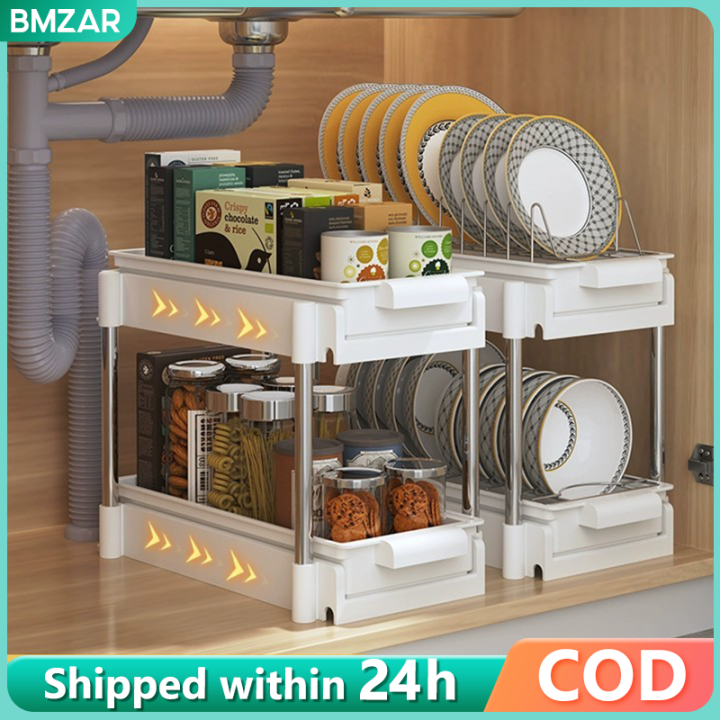 Pull-out Kitchen Storage Rack Bowl and Dish Rack Drawer Type ...