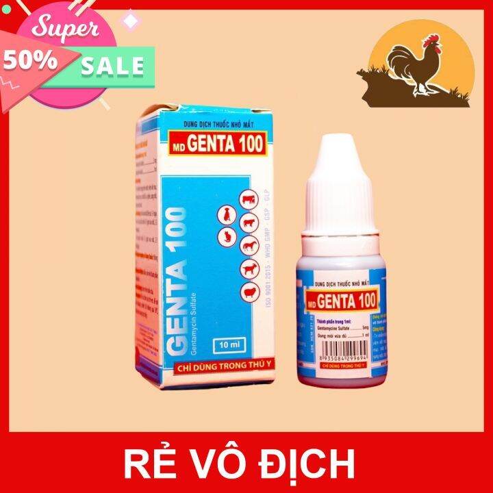 Thuốc nhỏ mắt chuyên gà đá GENTA 100 - 10 ml nước xanh | Lazada.vn
