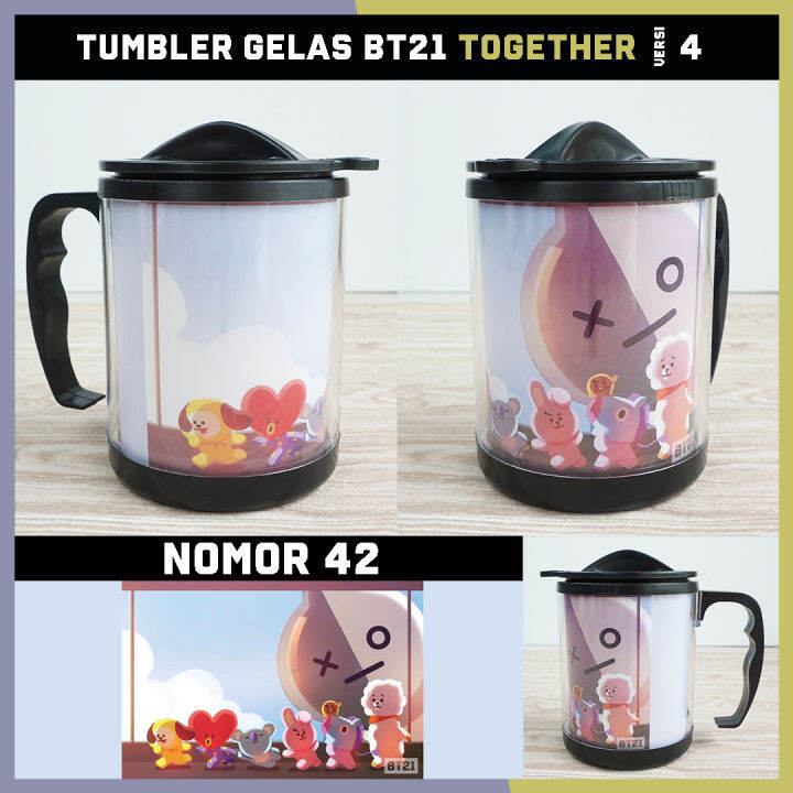 TUMBLER GELAS BT21 TOGETHER (VERSI 4) / Merchandise KPOP Unofficial ...