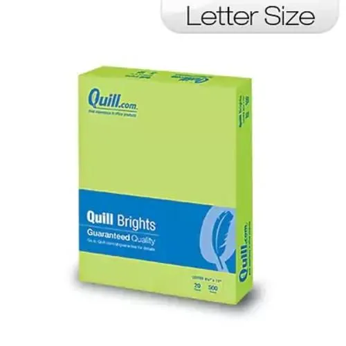 QUILL BRAND BRIGHTS 20-LB. COLOR PAPER 8-1/2X11, LETTER SIZE 500 SHEETS ...