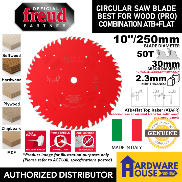 ORIGINAL FREUD 10" 50T Combi Tooth Carbide Saw Blade 250MM TCT Thin ...