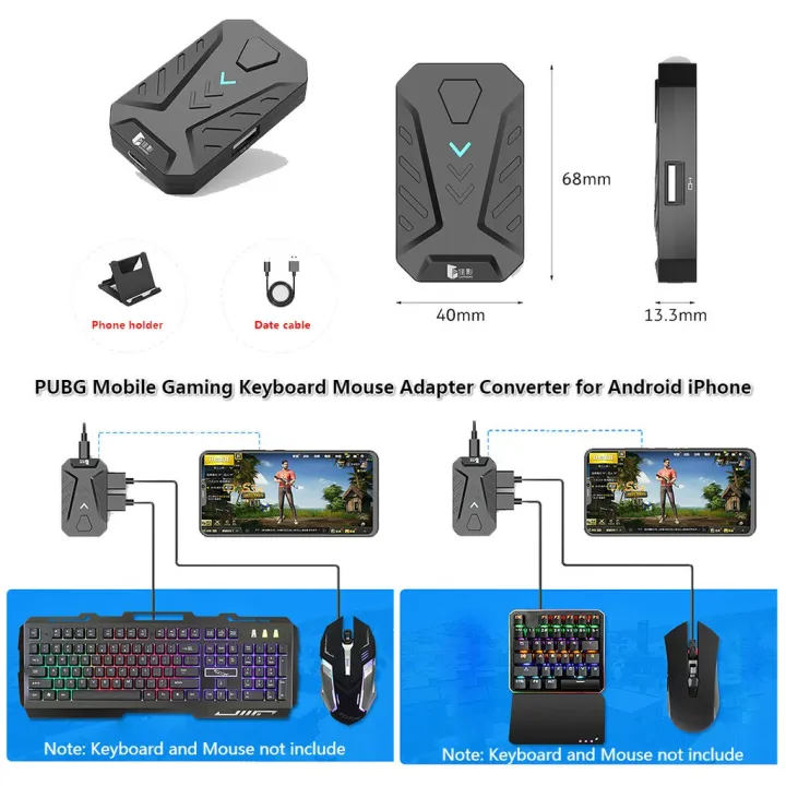 PUBG Mobile Gaming Converter Adapter for iPhone Android（MediaTek Can't ...