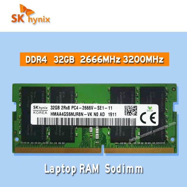 SK Ddr4 Hynix 32GB 2666Mhz 3200Mhz RAM Sodimm PC4หน่วยความจำแล็ปท็อป32G 2666V 3200AA | Lazada.co.th