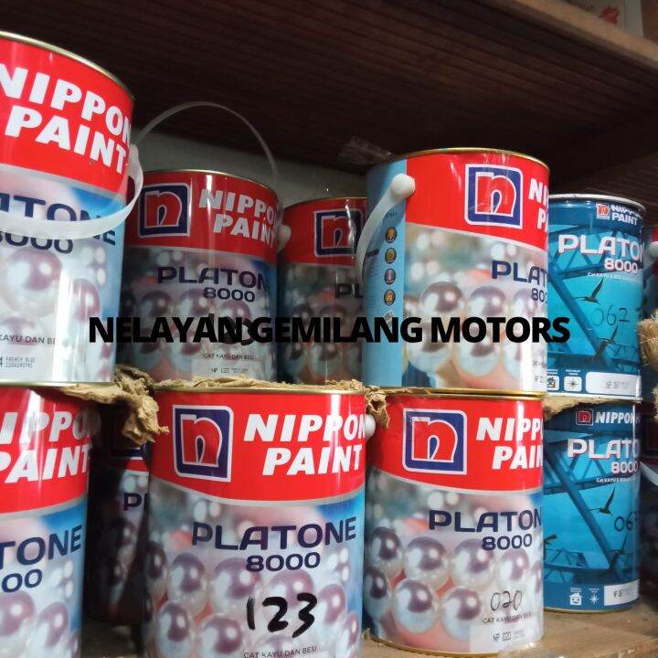 Cat PLATONE NIPPON PAINT 8000 Cat Minyak, Besi dan Kayu Kemasan 5kg ...