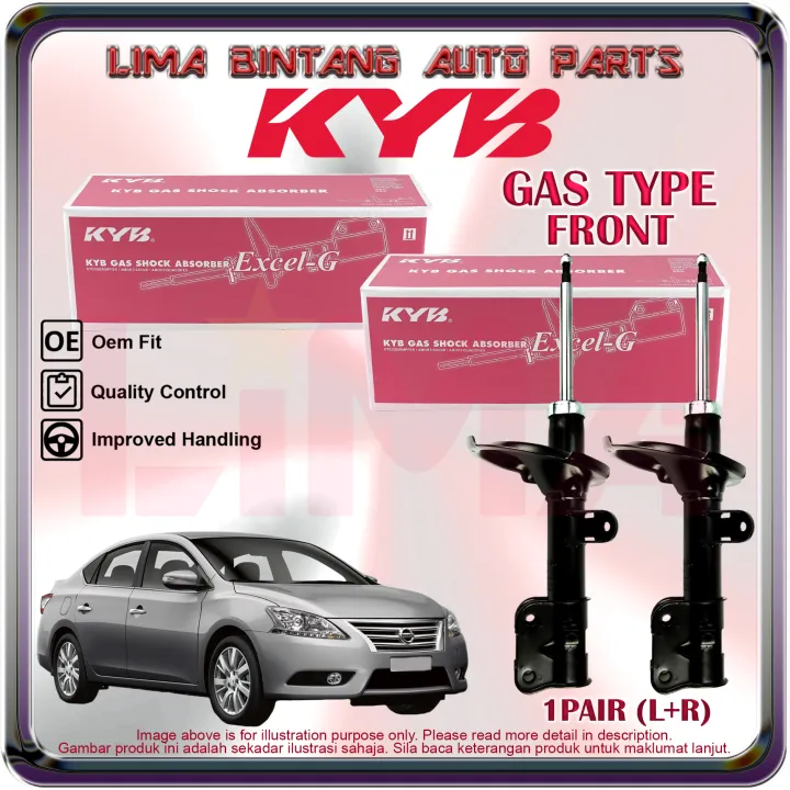 ( 1Pair ) Nissan Sylphy B17 B17T Front Shock Absorber Gas KAYABA KYB ...