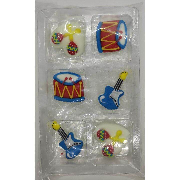 Musical Instruments Set Royal Icing 2D cake cupcake Topper edible ...