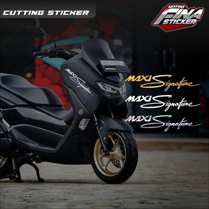 Cutting Sticker MAXI SIGNATURE - Stiker Lis Variasi Motor NMAX XMAX ...