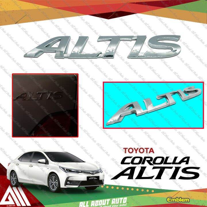 Altis Rear Trunk Emblem Badge (Chrome) 15 cm Length | Lazada PH