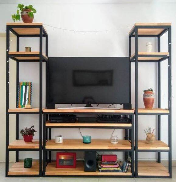 Bufet Meja Tv Minimalis Besi Kayu Jati Modern Jepara Murah Ruang Tamu ...