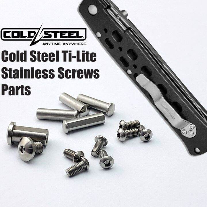 เหล็กกล้าไร้สนิมแบบกำหนดเองทั้งชุดสกรูสำหรับ Cold Steel 4 "Ti-Lite 26SP ที่จับ Coldsteel ทำให้ ...