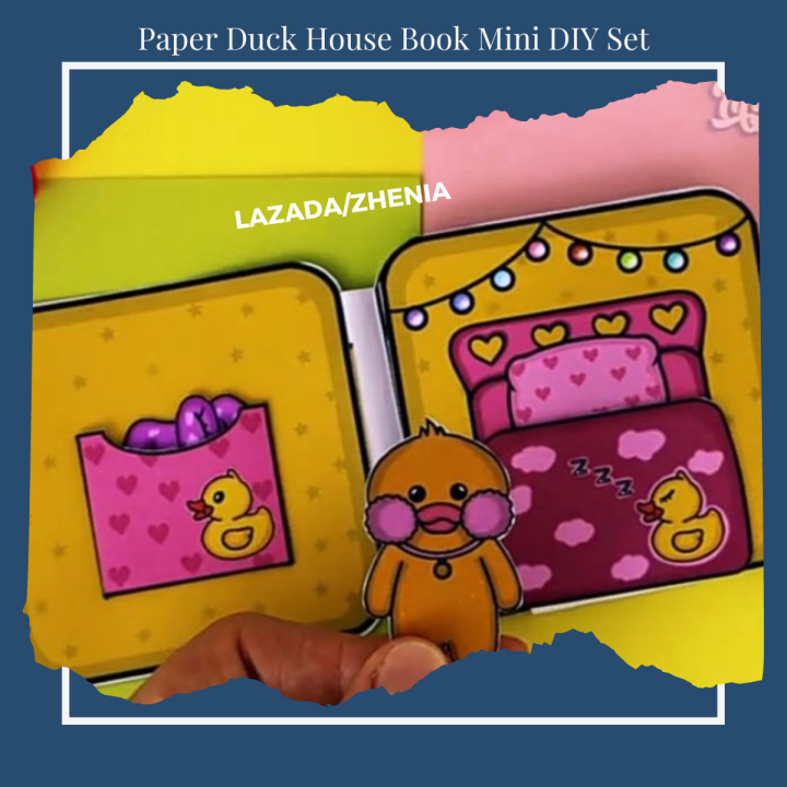 Paper Duck House Book Mini Paper Doll Laminated Template Paper DIY ...