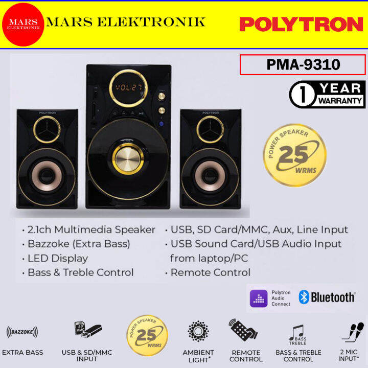 Speaker Polytron Multimedia Bluetooth Pma 9310 Polytron Speaker Pma