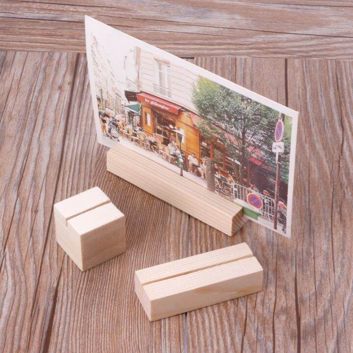 2022 new Natural Wood Memo Clips Photo Holder Clamps Stand Card Desktop ...