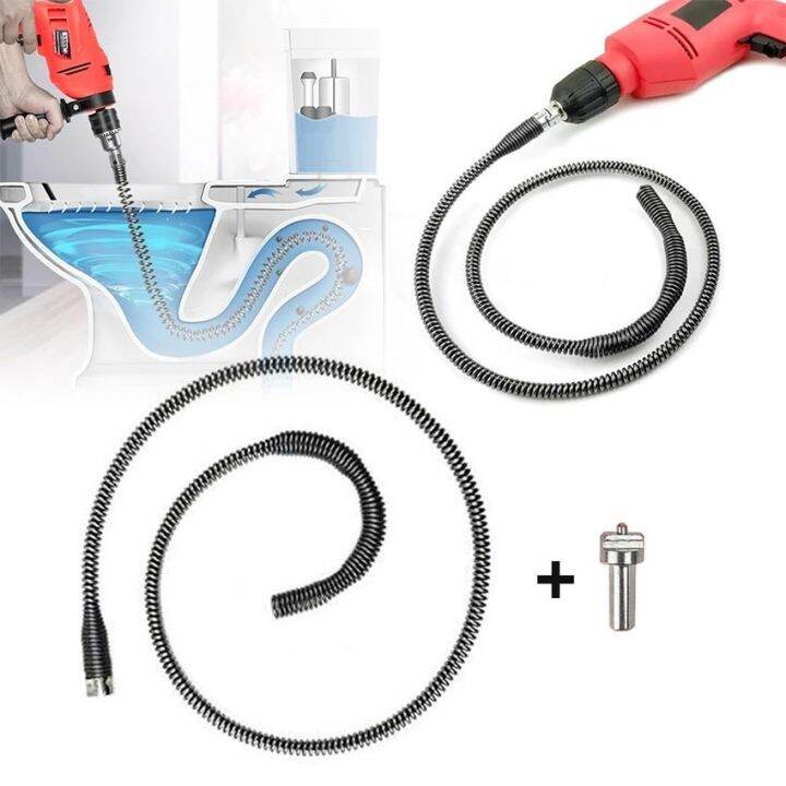 Drain Cleaner Clog Remover Spring Pipe with Electric Drill Connector ...