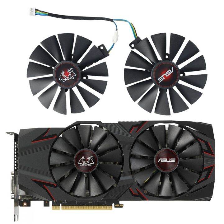 Video Card Fan For ASUS STRIX RX 470 580 570 GTX 1050Ti 1070Ti 1080Ti ...