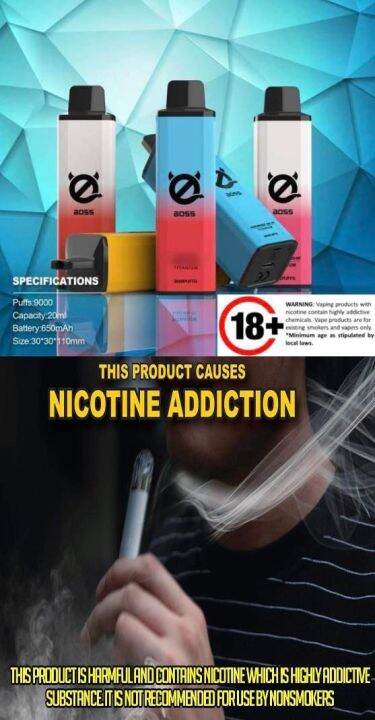 Boss Titanium 9000 Puffs Disposable Vape Pod Up to 9k puffs Dispo ...