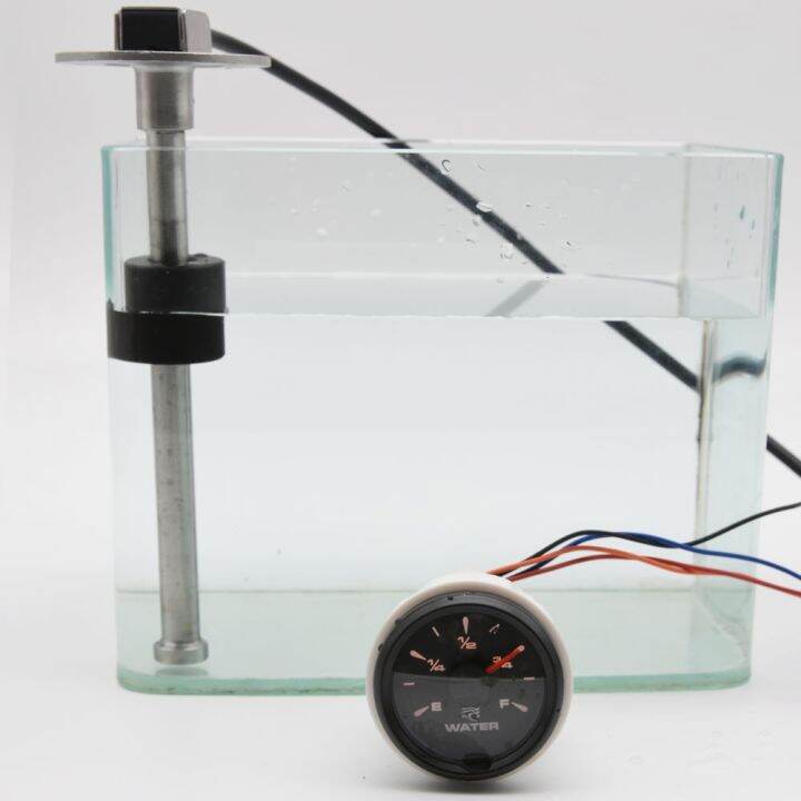 Waterproof 52mm Water Level Gauge + Fuel Sender Unit Sensor 0~190ohm ...