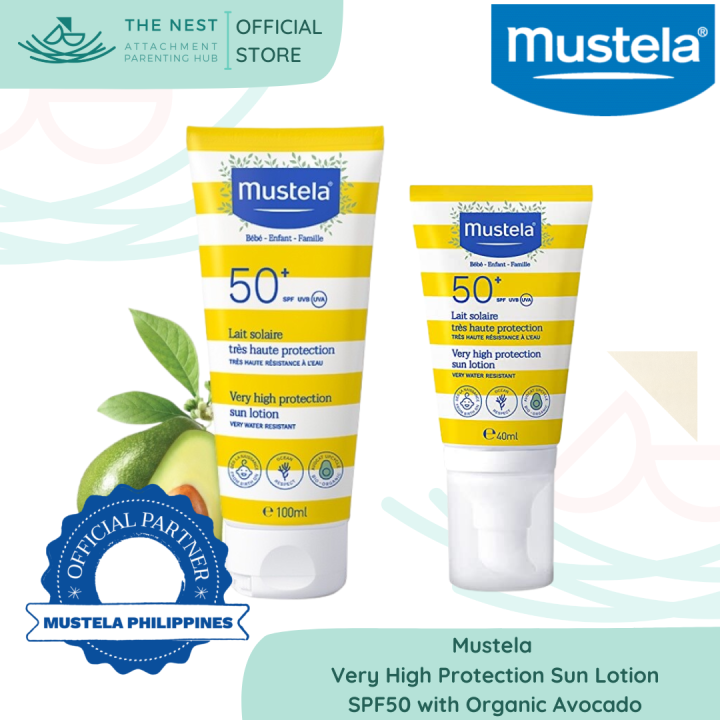 Mustela Very High Protection Sun Lotion SPF50 with Organic Avocado ...