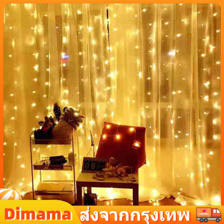 【Dimama】 รีโมทคอนโทรล USB 3 * 3 สายไฟทองแดงสายไฟม่านไอติมไฟ LED รีโมท ตกแต่งคริสต์มาส | Lazada.co.th