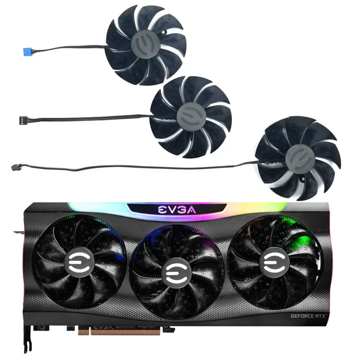 EVGA RTX 3070 3080TI 3090การ์ดพัดลม PLD09220S12H 0.55A 4Pin พัดลมสำหรับ ...