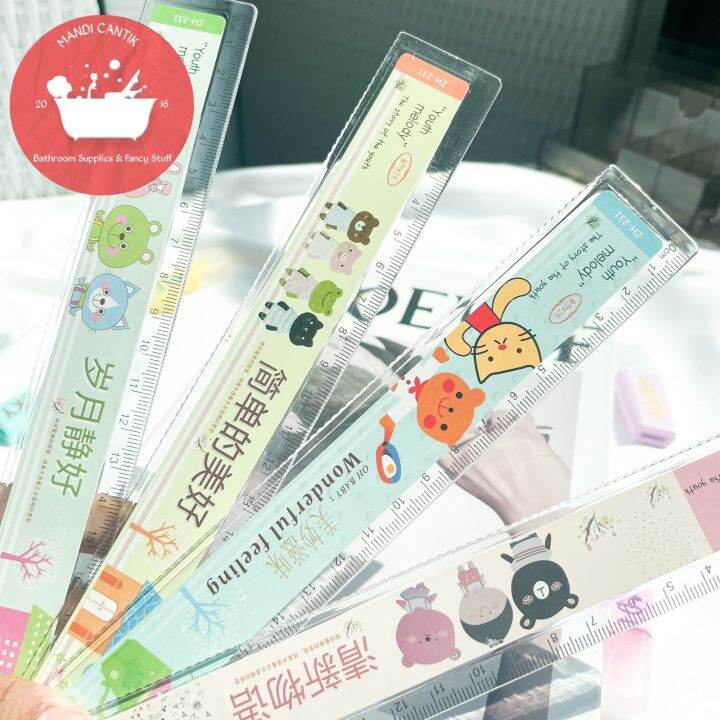 penggaris plastik 20 cm carrot dan rabbit kelinci wortel lucu bagus ...