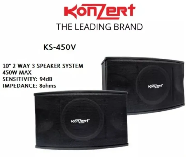 KONZERT KS-450V 10" KARAOKE SPEAKER SYSTEM 2-WAY 450W | Lazada PH