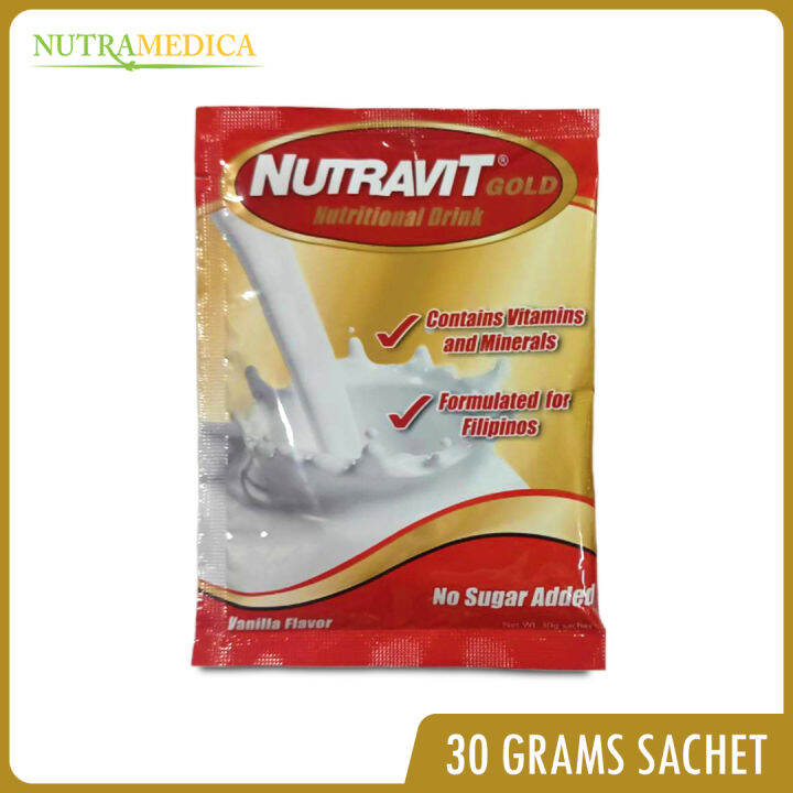 NUTRAVIT GOLD ADULT NUTRITIONAL DRINK I FOOD SUPPLEMENT 30G SACHET 1's ...