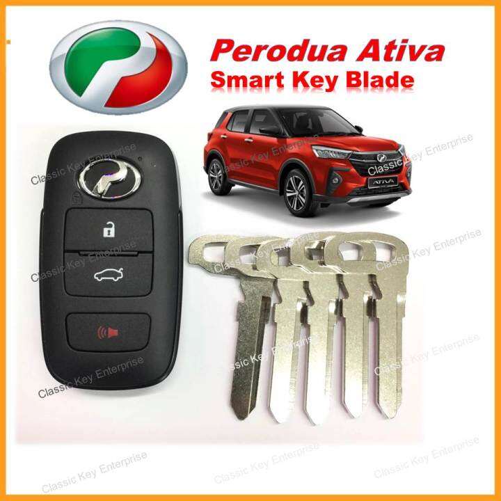 Perodua smart key blade uncut emergency key for Perodua Myvi Ativa Alza ...