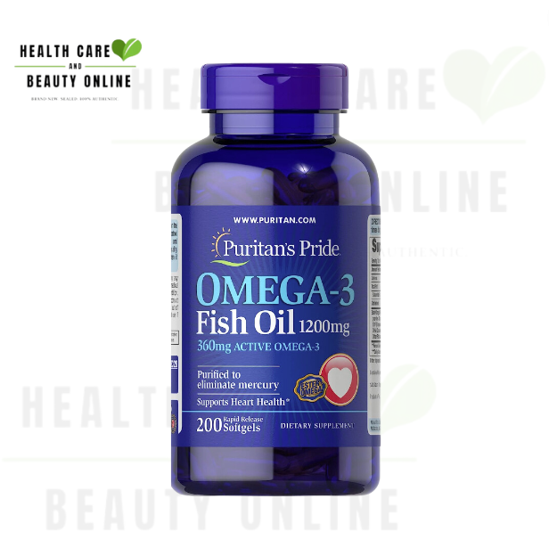 Puritan's Pride Omega-3 Fish Oil 1200mg 200 softgels | Lazada PH