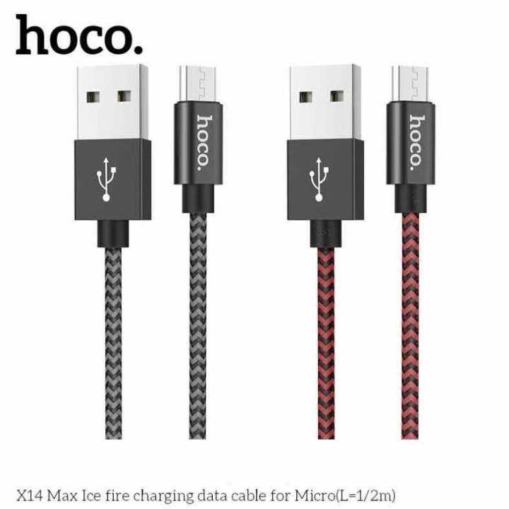 ของแท้100% Hoco X14 max 3A สายถัก ชาร์จเร็ว โอนข้อมูลได้ ความยาว1เมตร และ 2เมตร พร้อมส่ง ...
