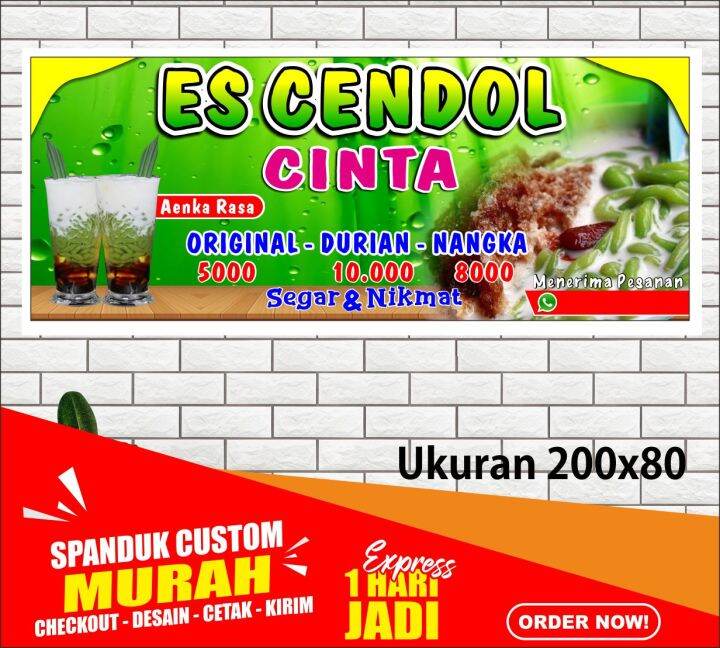Banner Es Cendol, Spanduk Es CENDOL 200X80CM, COD | Lazada Indonesia